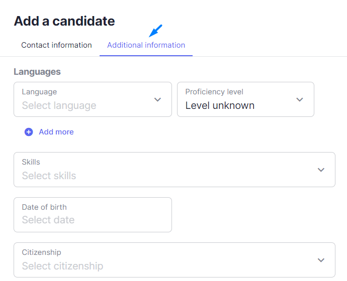 Adding a candidate – Hedgehog System