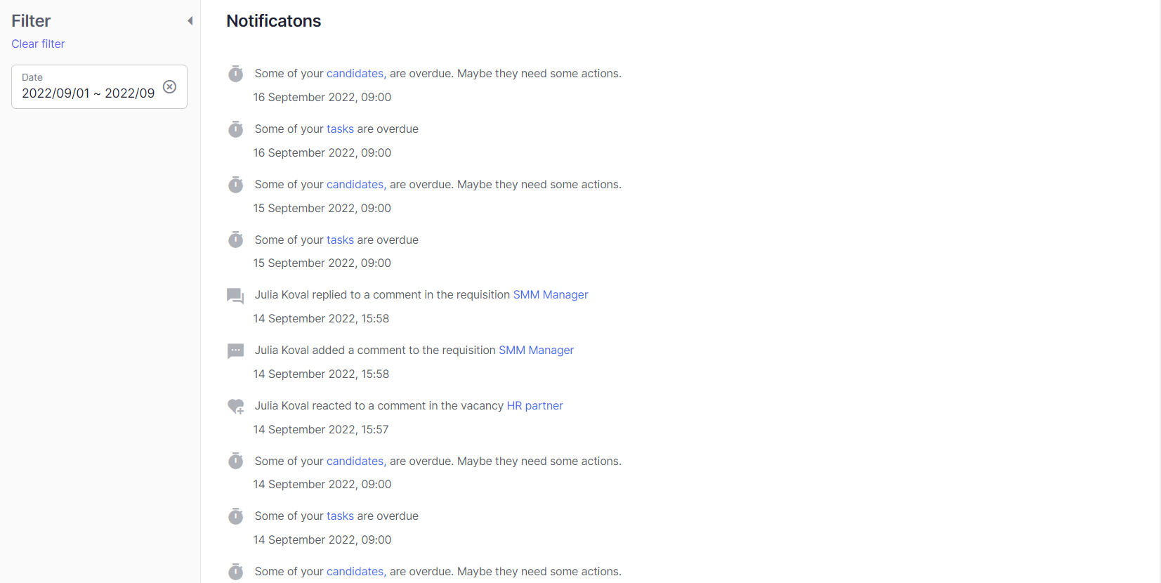 Notification bell – Hedgehog System