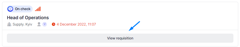 Actions – Requisitions – Hedgehog System