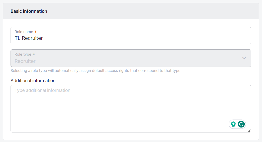 Editing a role – Hedgehog System