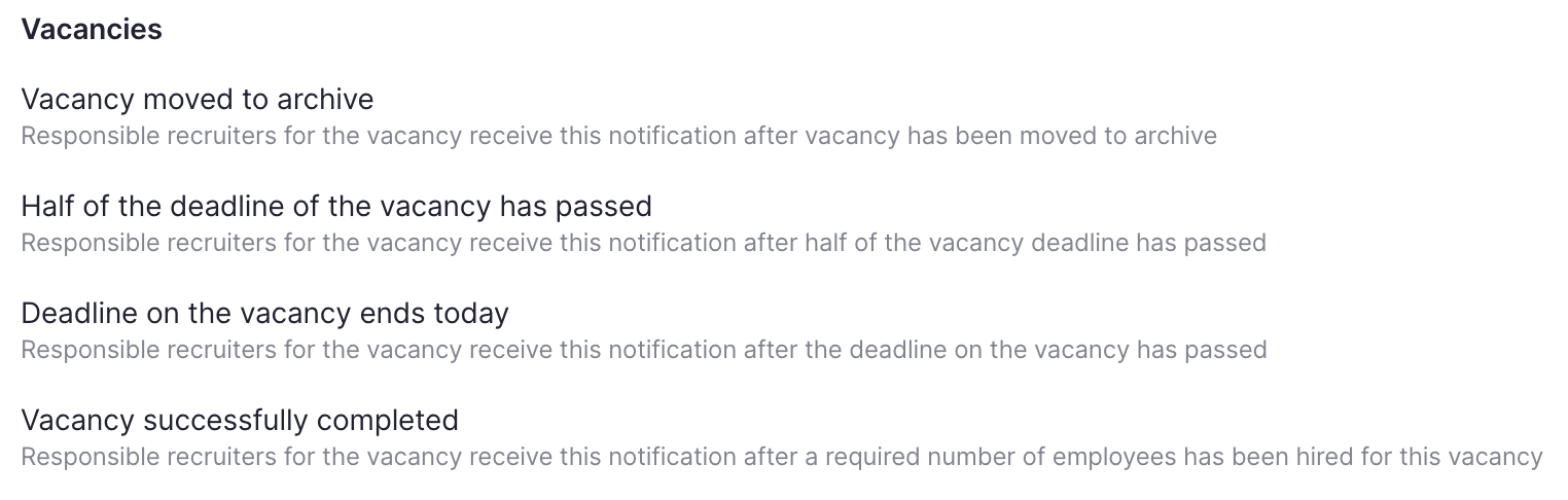 Notifications – Hedgehog System