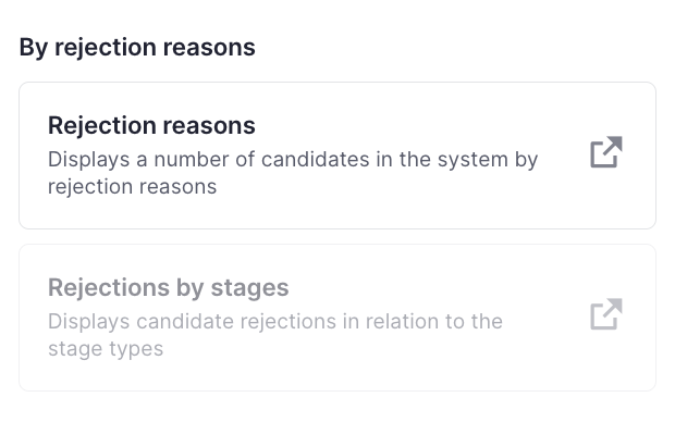 By rejection reasons ↴ – Hedgehog System