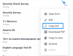 Sending and completing anonymous forms – Hedgehog System